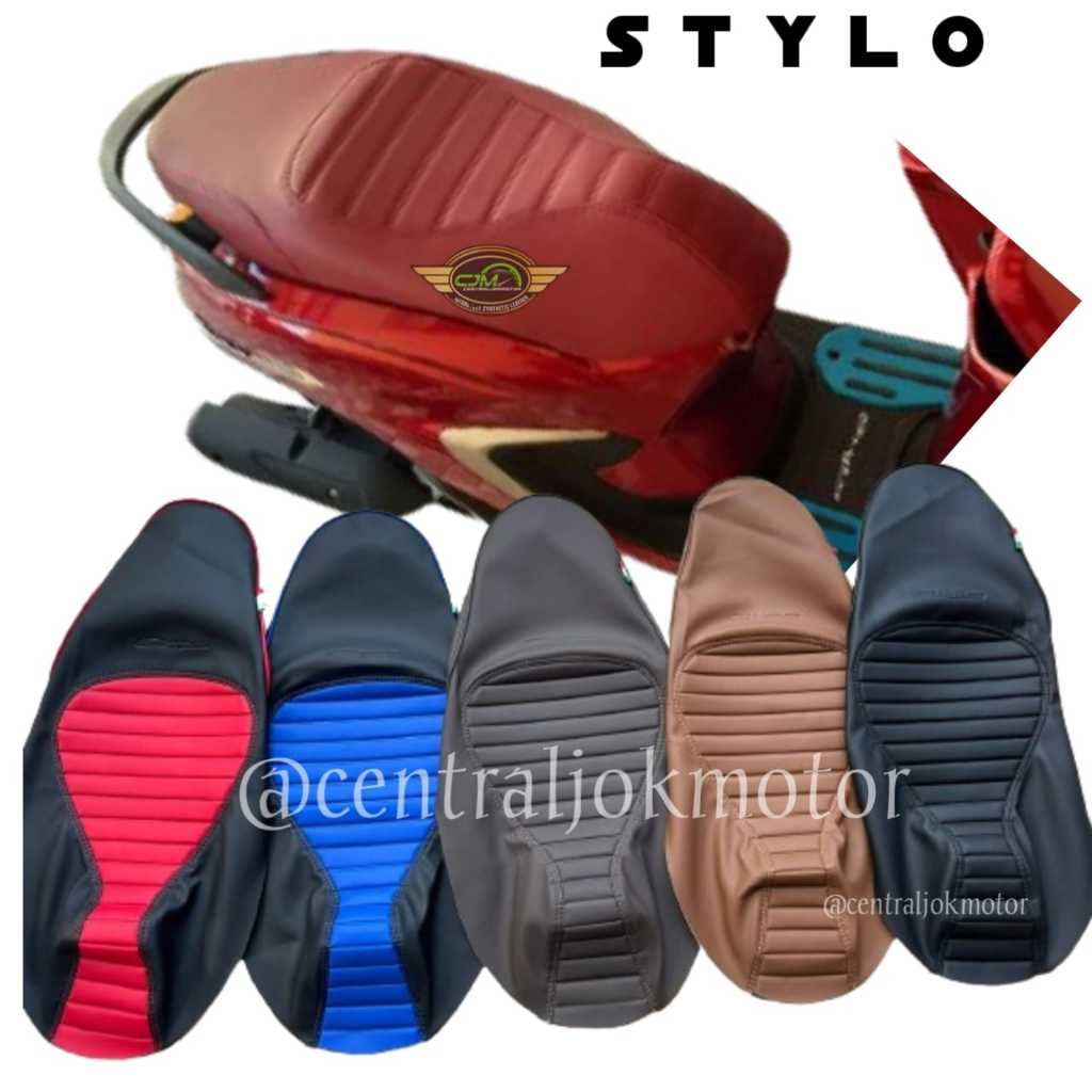 Jual KULIT JOK motor honda STYLO 160 bahan zeus tebal model caferacer ...