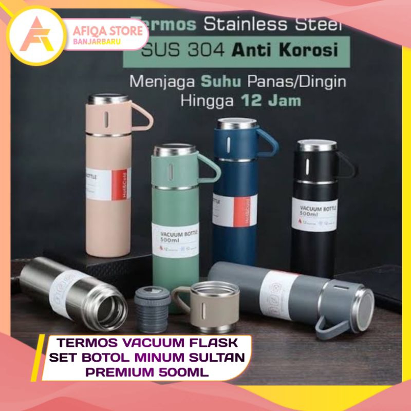 Jual Termos Vacuum Flask Set Botol Minum Sultan Premium 500ml | Shopee ...