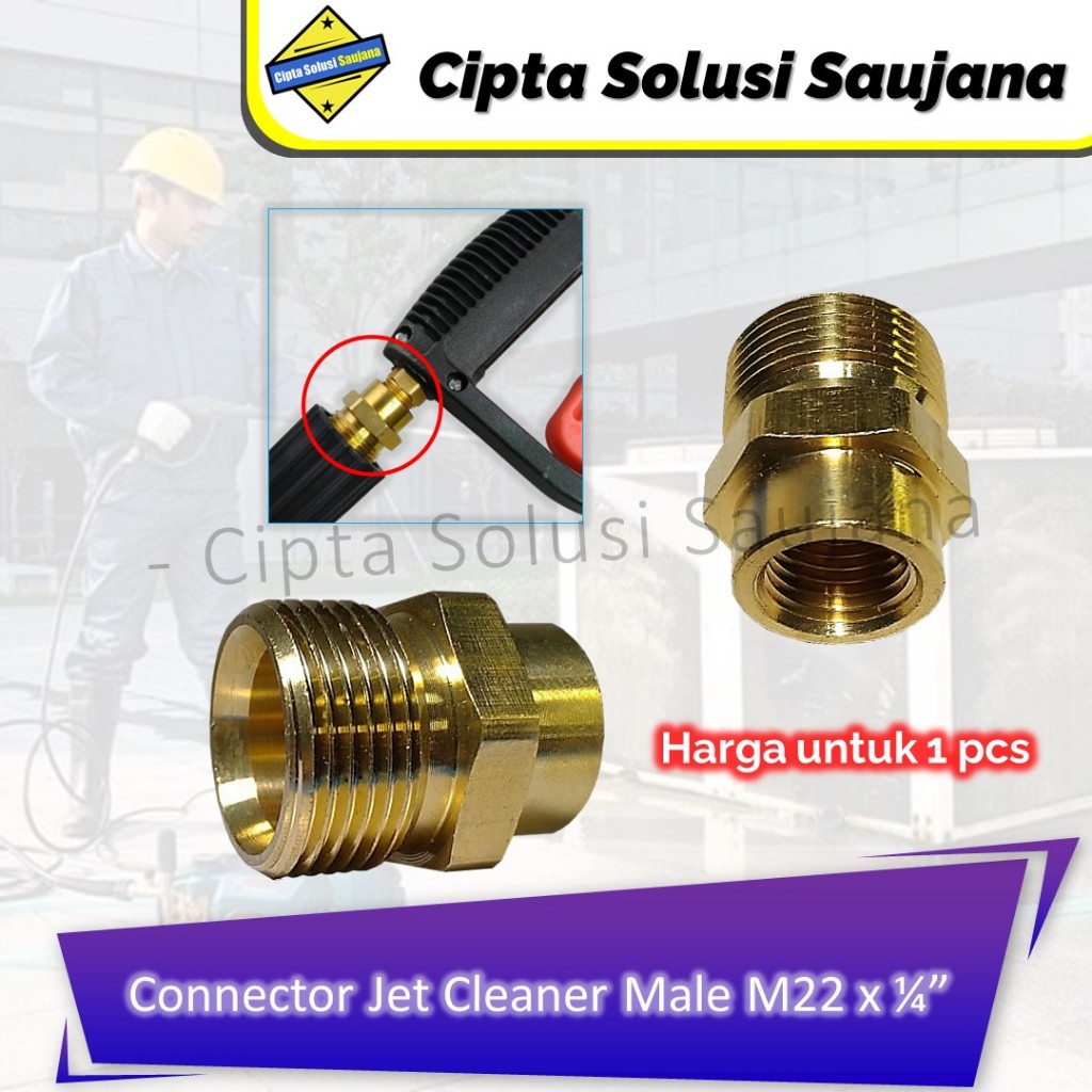 Jual MALE M22 x FEMALE M14 NEPEL DRAT LUAR DALAM SAMBUNGAN SELANG ...