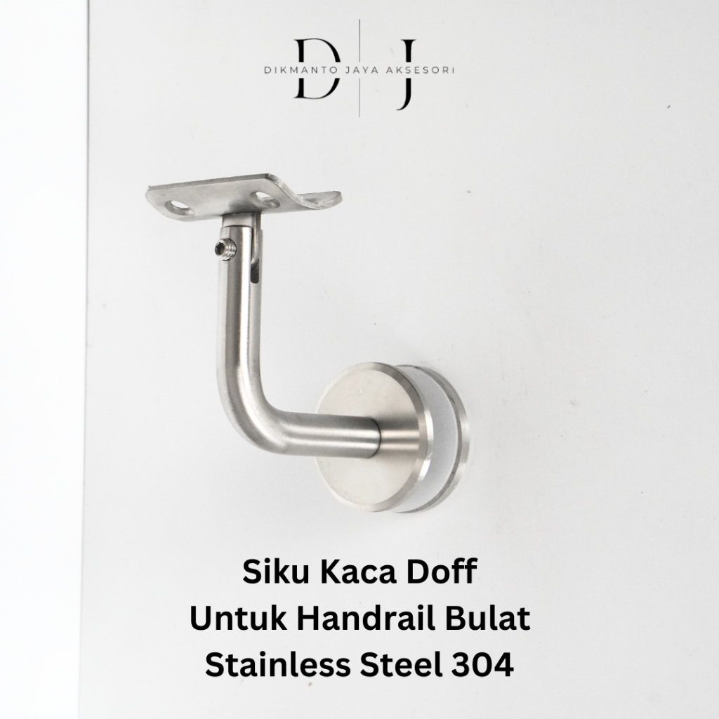 Jual Siku Kaca Doff Untuk Handrail Bulat SUS304 (Banister) | Shopee ...