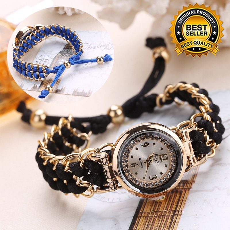 Jual COD Jam Tangan Wanita Model Tali Lilit Serut Terbaru Kasual New ...