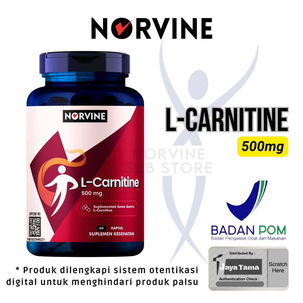 Jual L Carnitine 500 Mg Fat Norvine Usa Fat Burner Pembakar Lemak