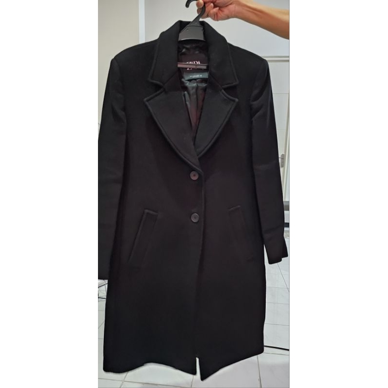 Jual Preloved Winter Long Coat Black | Shopee Indonesia