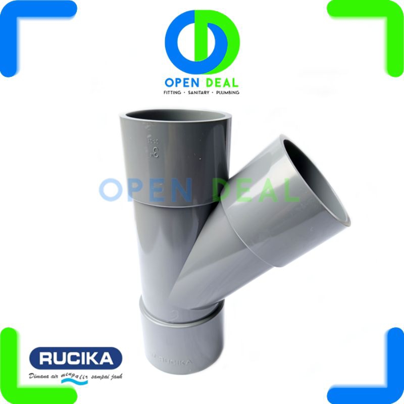 Jual Rucika Way AW 3" inch in PVC / Y AW 3 in 45 degree / Y Branch ...