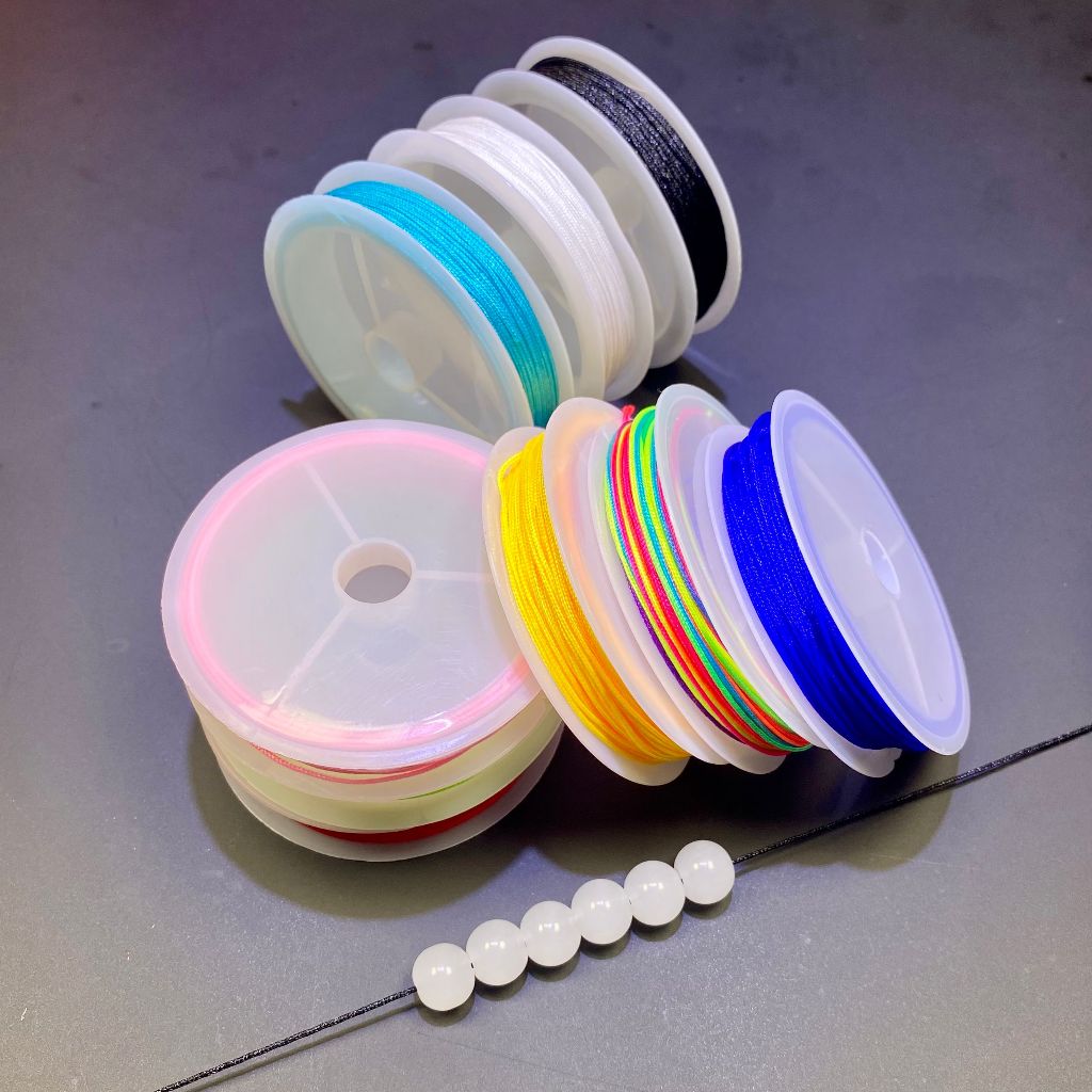 Jual Lauras Tali Giok Warna Untuk Membuat Manik-Manik Gelang Tasbih ...