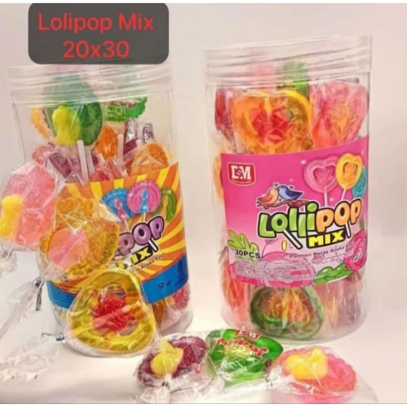 Jual Permen Cemilan Snack Lolipop Mix Rasa Buah Mainan Anak Murah (isi ...