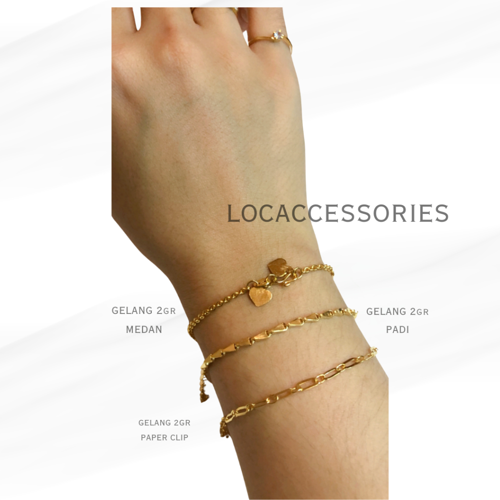 Jual LOCA - GELANG TANGAN EMAS WANITA 2 GRAM / GELANG EMAS 2 GRAM ...
