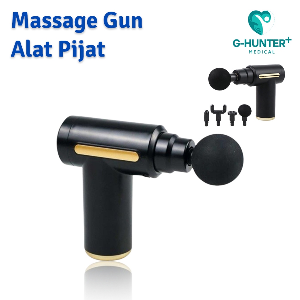 Jual Massage Gun 4 IN 1 Electric Portable USB Kabel Alat Terapi Otot ...