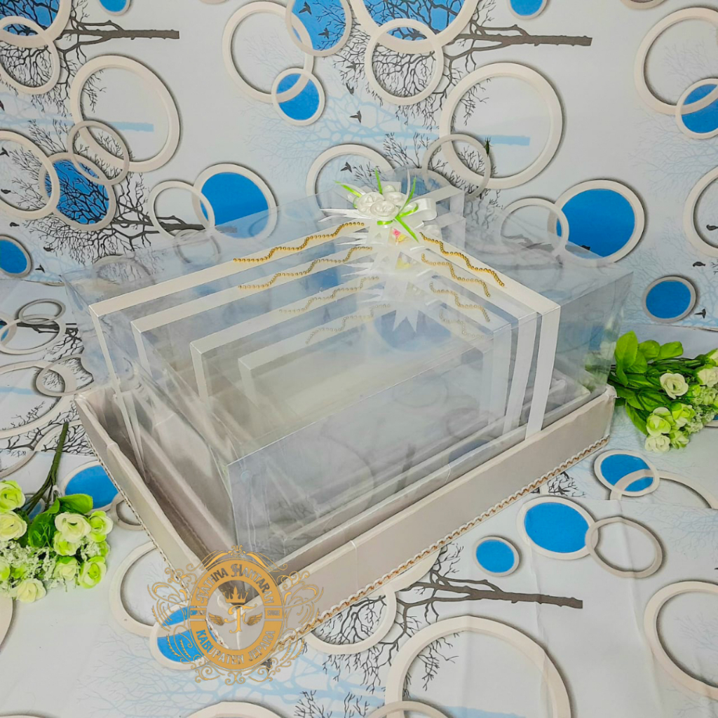 Jual Kotak Seserahan Pernikahan Set Lengkap Isi 4 Box Hantaran Parcel Mika | Shopee Indonesia