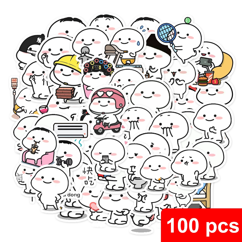 Jual stiker pentol quby waterproof sticker pentol lucu anti air bisa ...