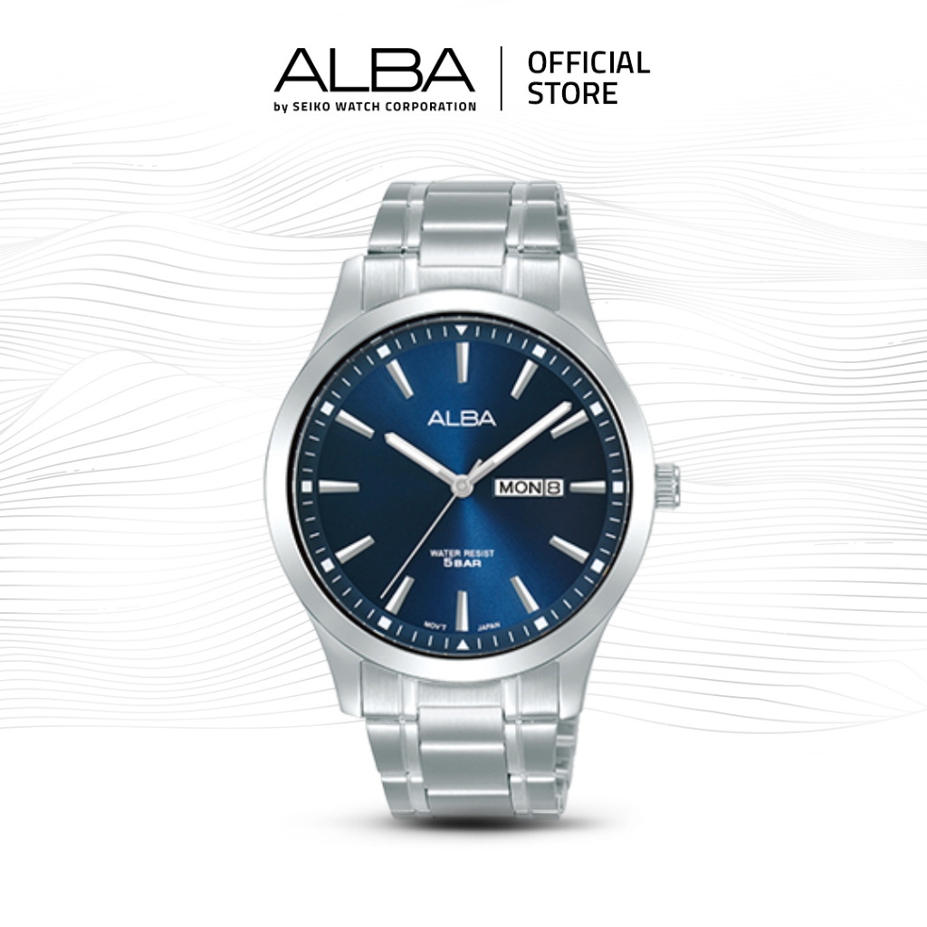 Jual Alba Prestige Jam Tangan Pria AJ6155 / AJ6155X1 Quartz Blue Dial ...