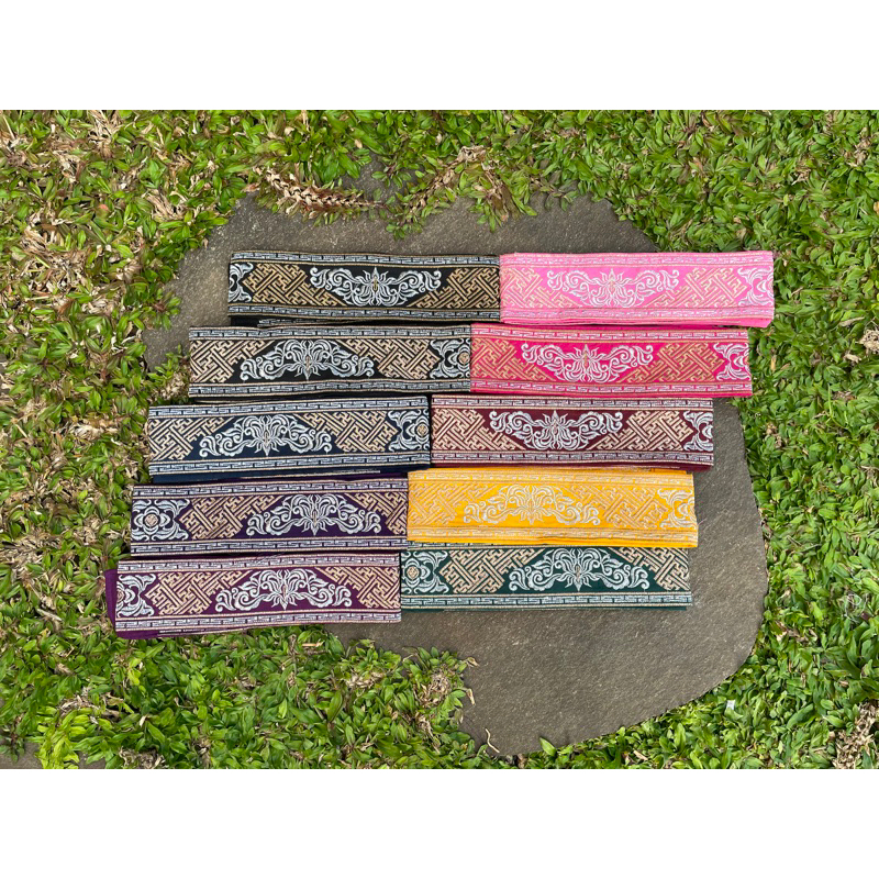 Jual [BACA DESKRIPSI] || Selendang Obi Songket Bordir Benang Metalic ...