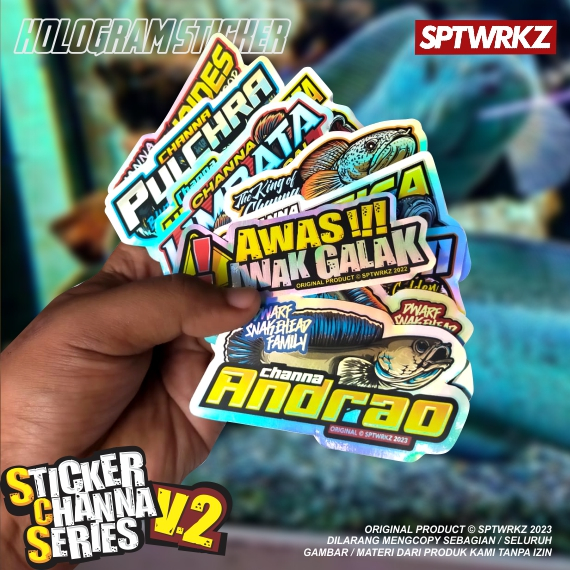 Jual Septaworkz Stiker Hologram Ikan hias, Stiker Channa, Stiker ...