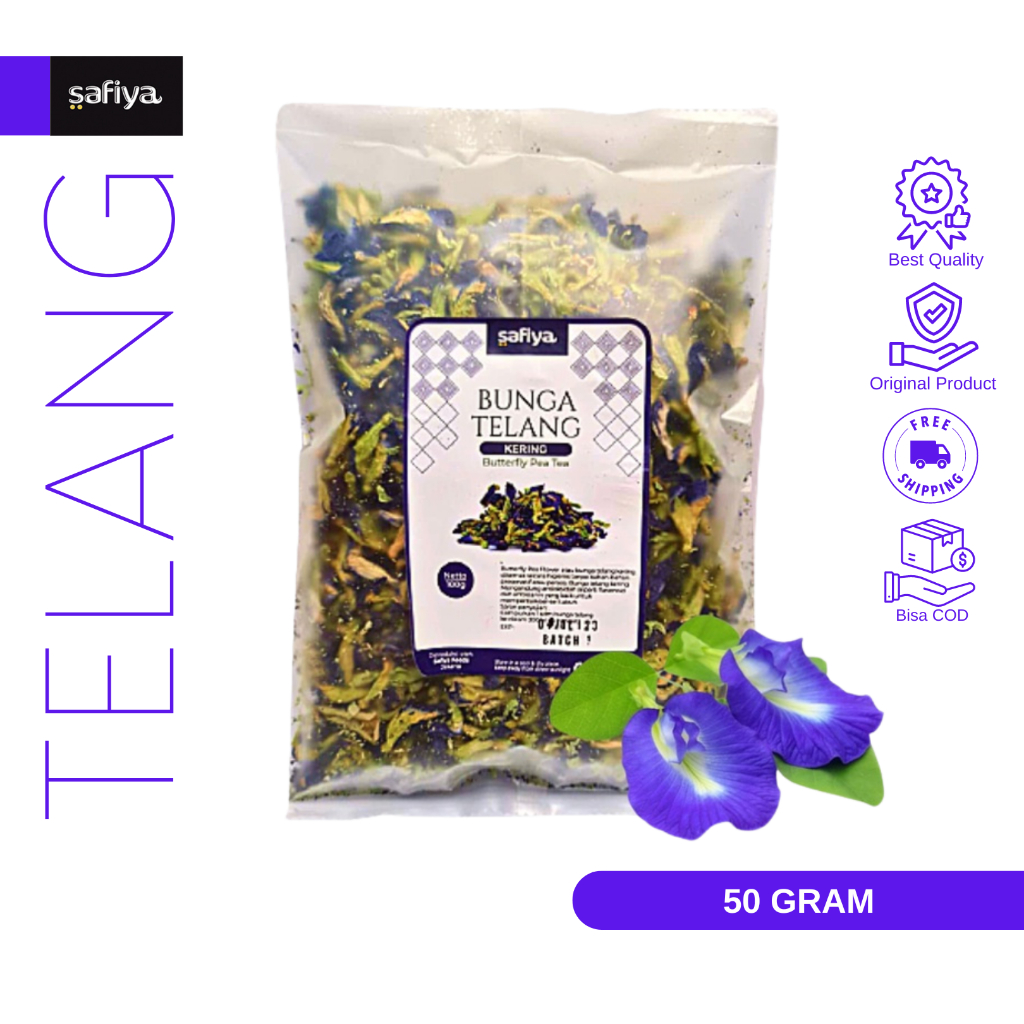 Jual Safiya Bunga Telang 50 Gram Teh Bunga Telang | Butterfly Tea ...
