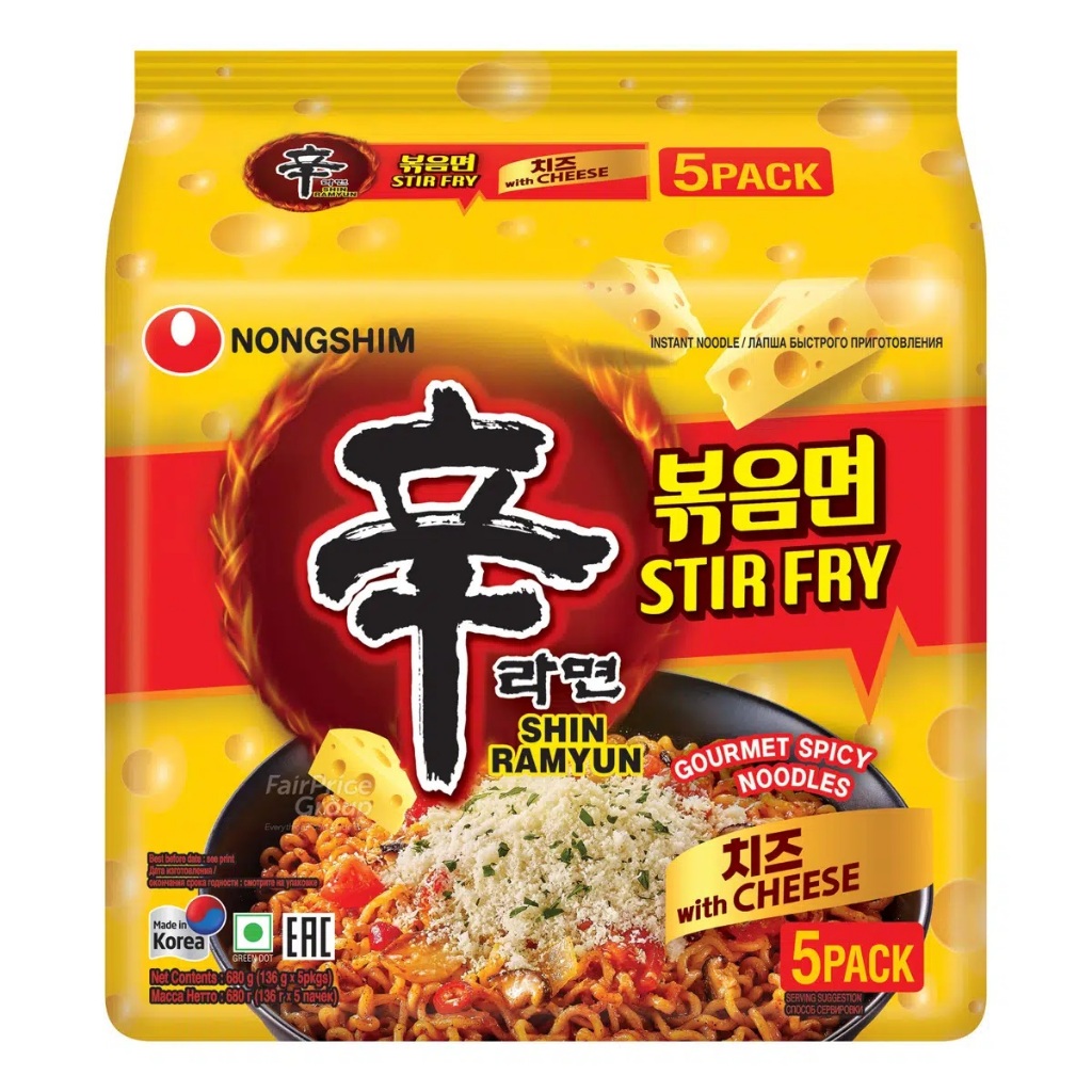 Jual Nongshim Shin Ramyun Instant Noodle Stir Fry Cheese 5sX136g ...