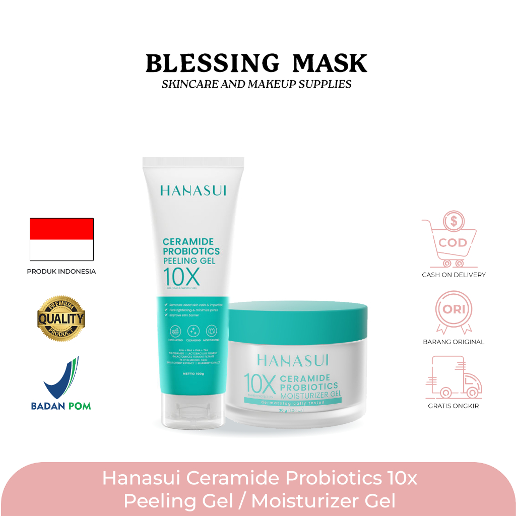 Jual Hanasui 10x Ceramide Probiotics Peeling Gel | Moisturizer Gel ...