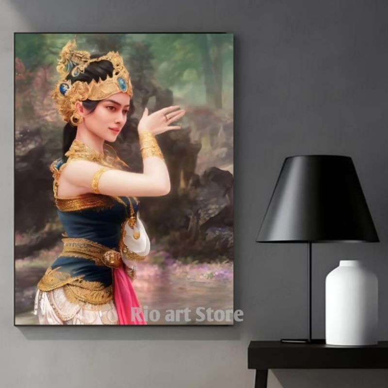 Jual Hiasan dinding poster lukisan ai galuh candra kirana untuk walldekor atau dekorasi dinding ...