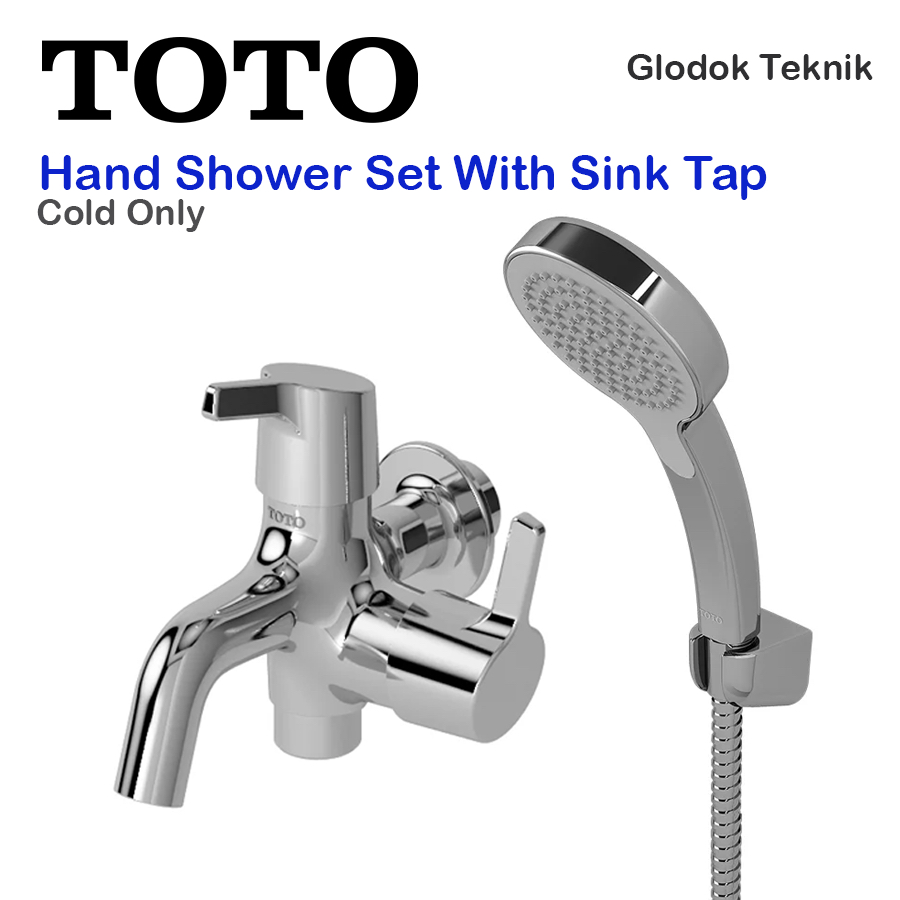 Jual TOTO Hand Shower Set With Sink Tap Kran double cabang dan Hand ...