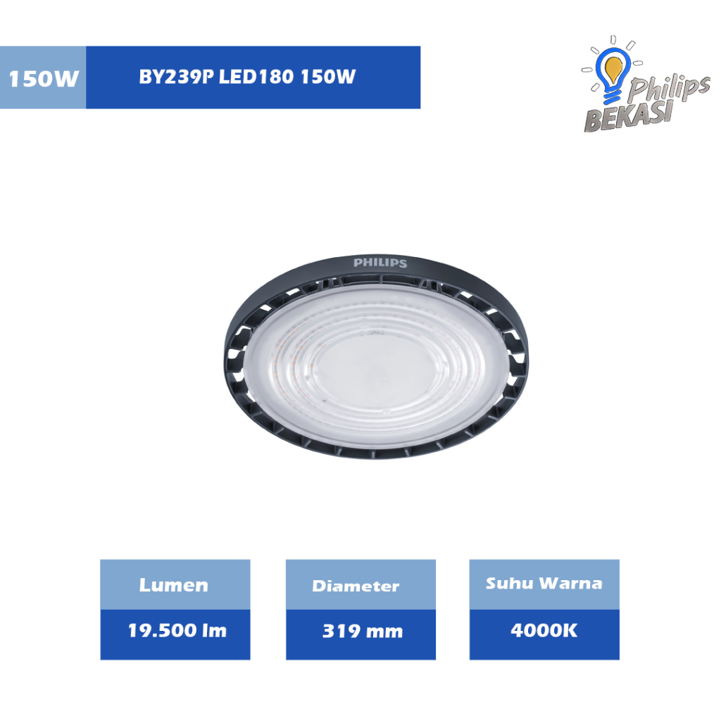 Jual Philips Lampu Industri Highbay BY239P LED180 150 Watt G2 | Shopee ...