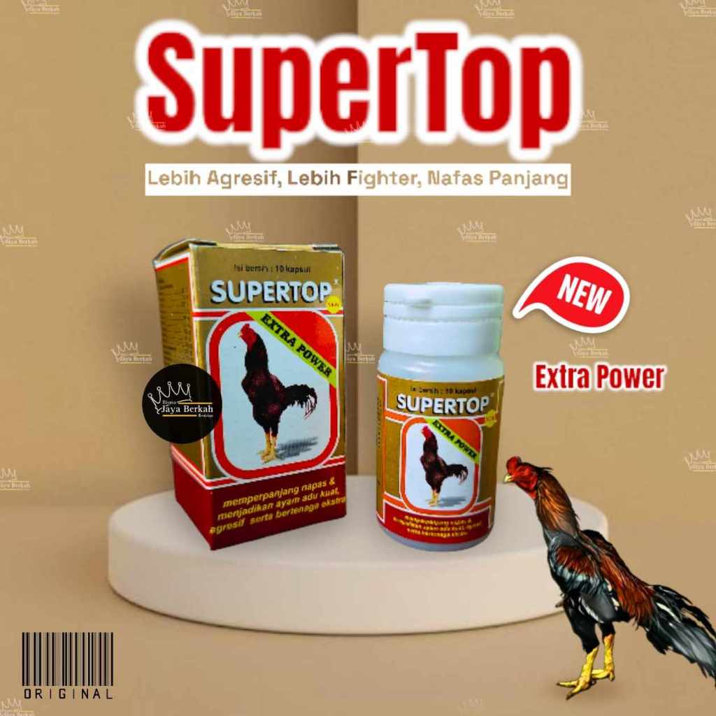 Jual SUPERTOP AYAM ADUAN NEW SUPER TOP 1 BOTOL ISI 10 TABLET VITAMIN AYAM MENAMBAH STAMINA ...