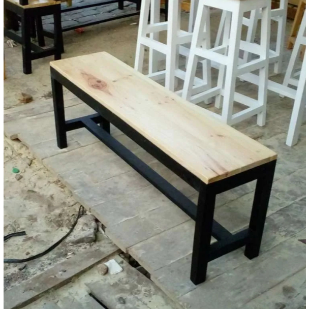 Jual Bench / Kursi panjang full kayu jati belanda 100x30x42cm | Shopee ...
