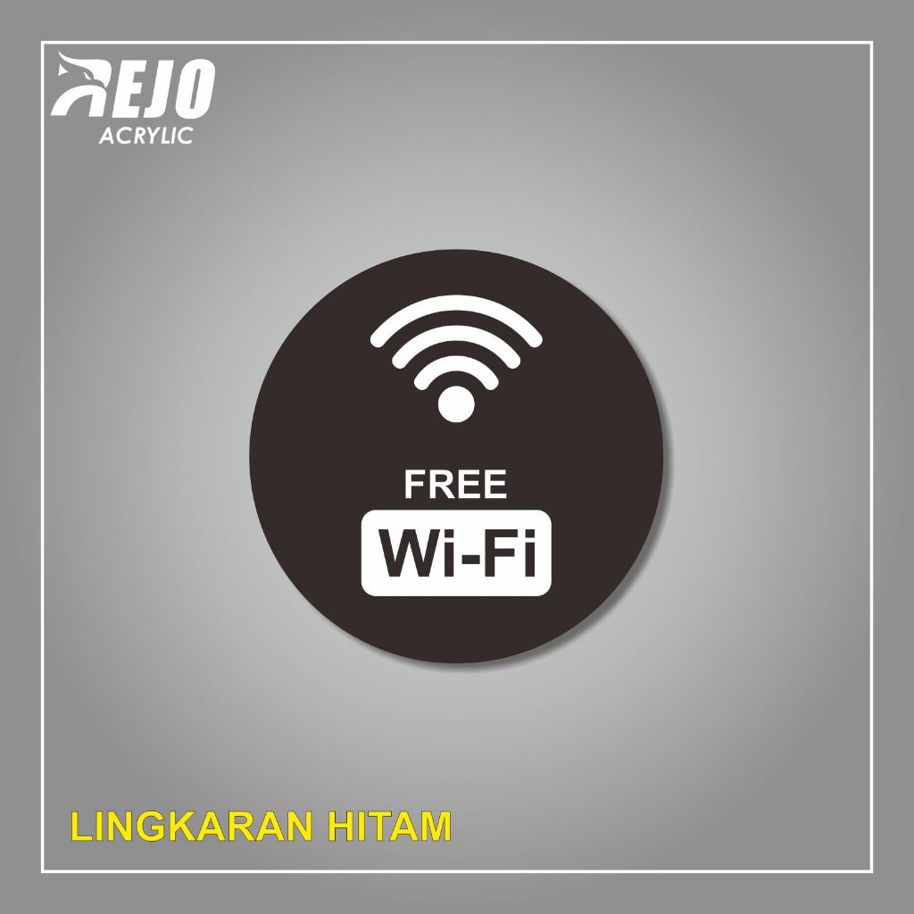 Jual Sinage Acrylic FREE WIFI Sign Board Akrilik Papan Nama Timbul 2 ...