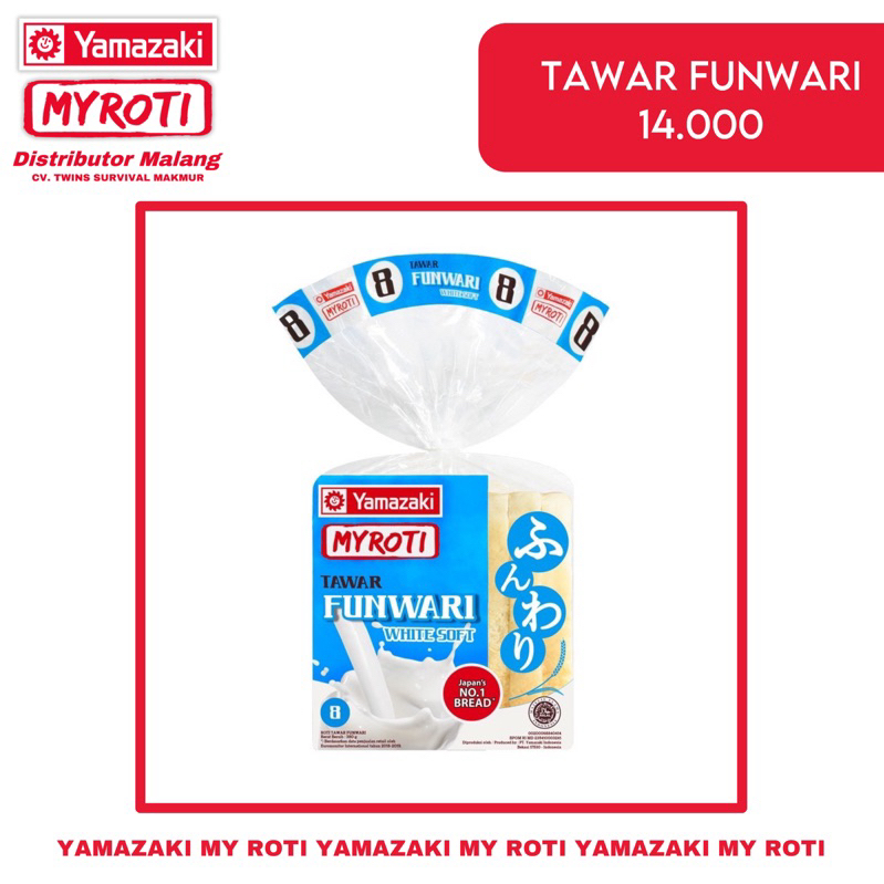 Jual ROTI TAWAR FUNWARI WHITE SOFT YAMAZAKI MYROTI | Shopee Indonesia