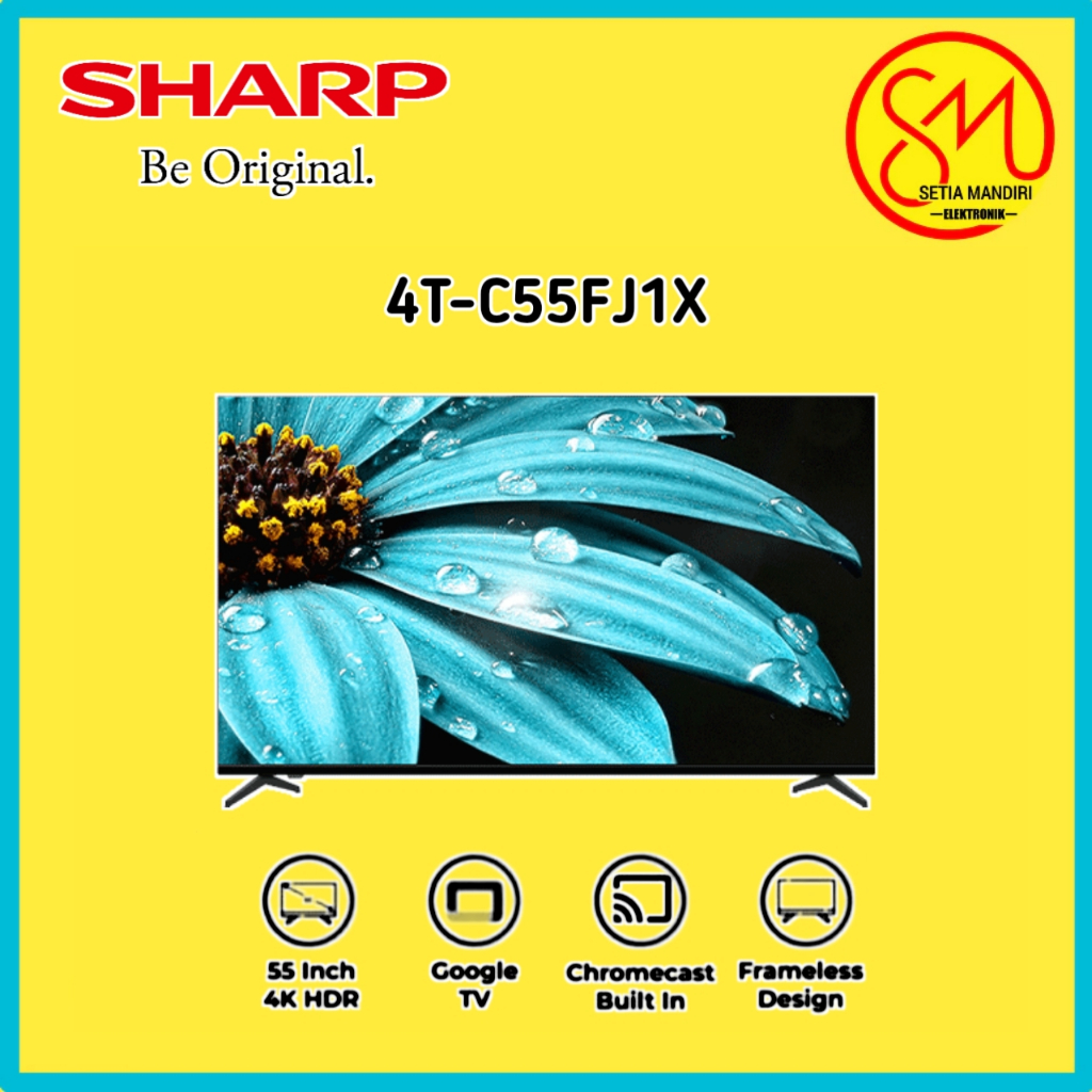 Jual SHARP 55FJ1X GOOGLE TV 4K UHD HDR 55 INCH FRAMELESS / 4T-C55FJ1X ...