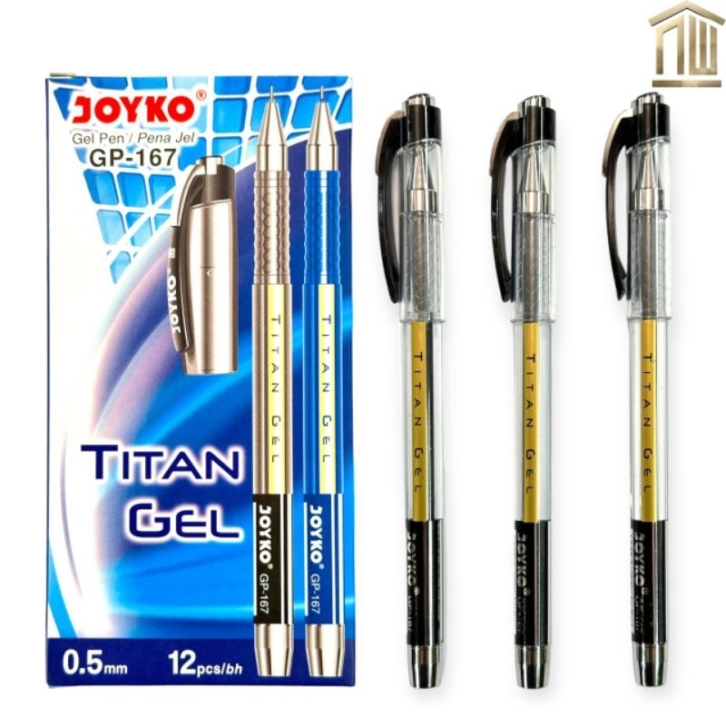 Jual Pulpen / Ballpoint / Pen Gell Joyko Titan GP -167 (12 Pcs ...