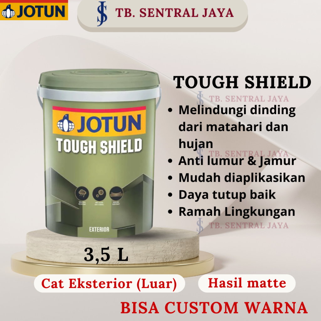 Jual Cat Tembok Jotun Tough Shield 3,5 L/Cat Tembok Eksterior/Bisa ...