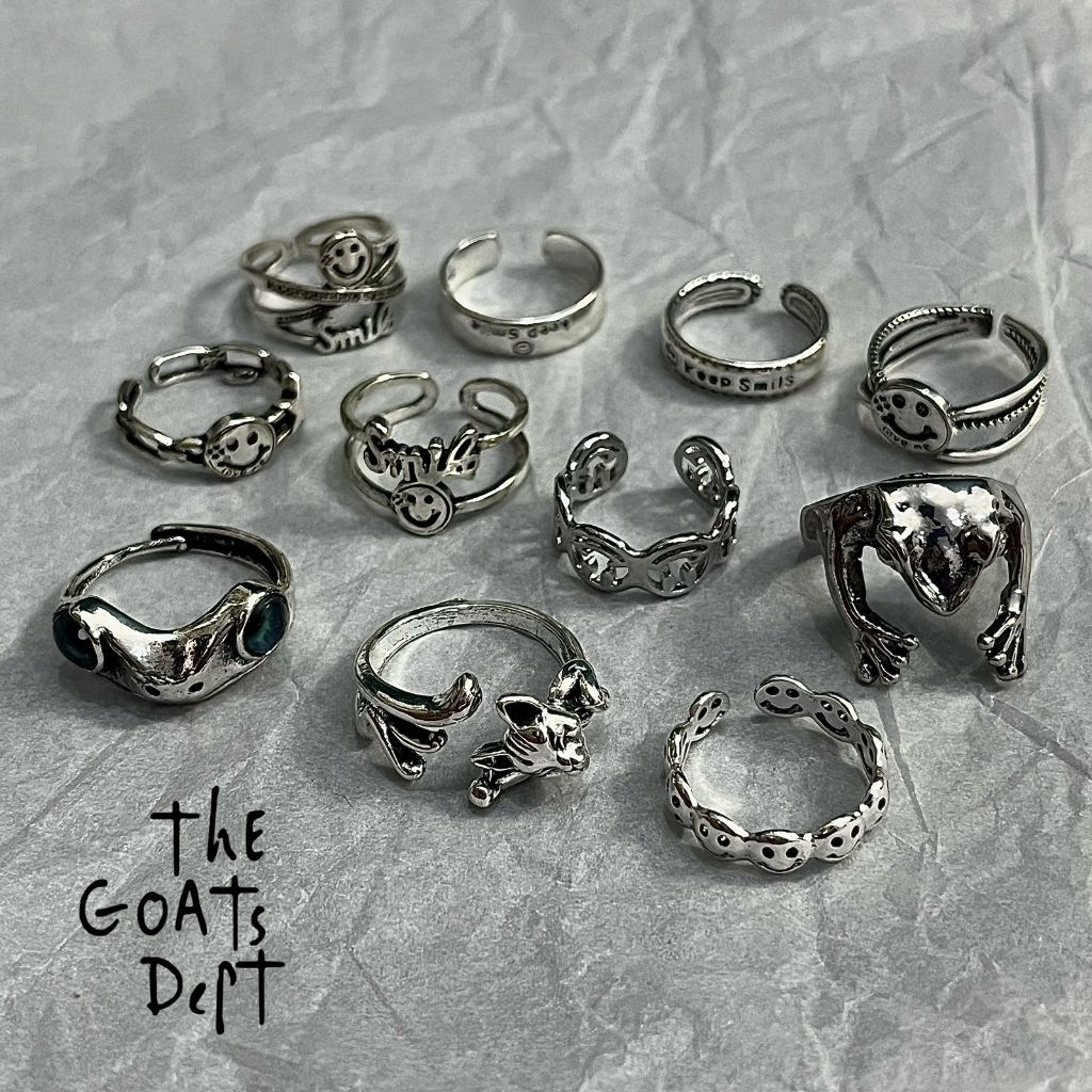Jual The Goats Dept - Lilith Emoticon Rings Cat Frog Set Original s925 ...