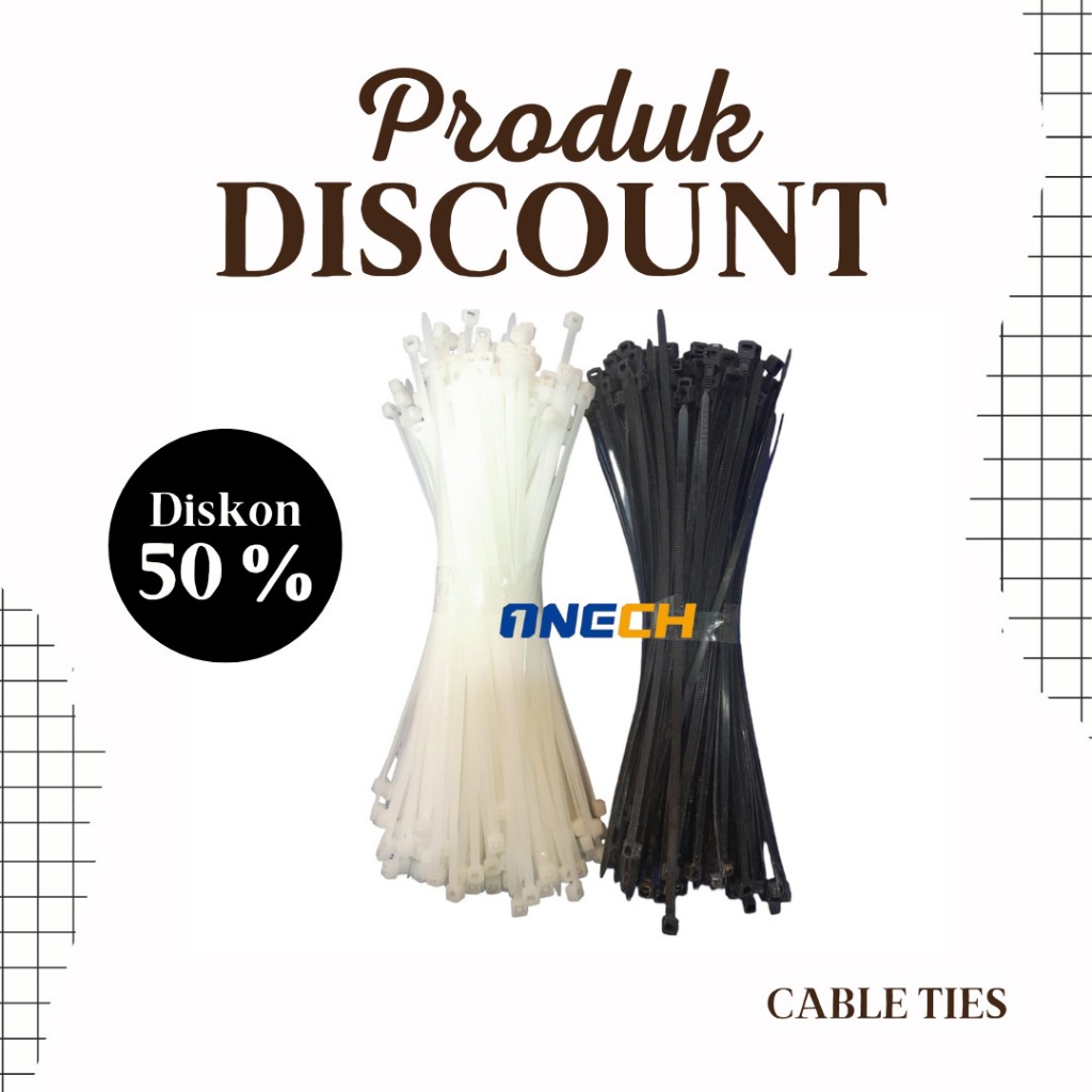 Jual Wan Dao - CableTies Hitam & Putih/Kabe lties/NyalonCableTies ...