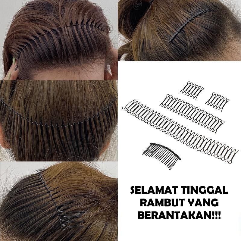 Jual BANDO Plastik Sisir Rambut Jepit Fleksibel Elastis Bulat Melingkar ...