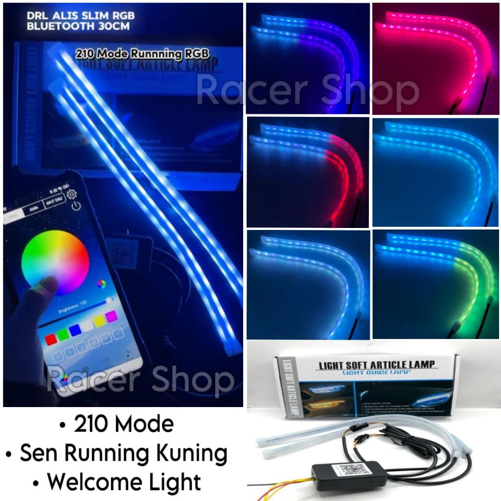Jual DRL Alis RGB Welcome Light Sein Running Bluetooth App Controller ...