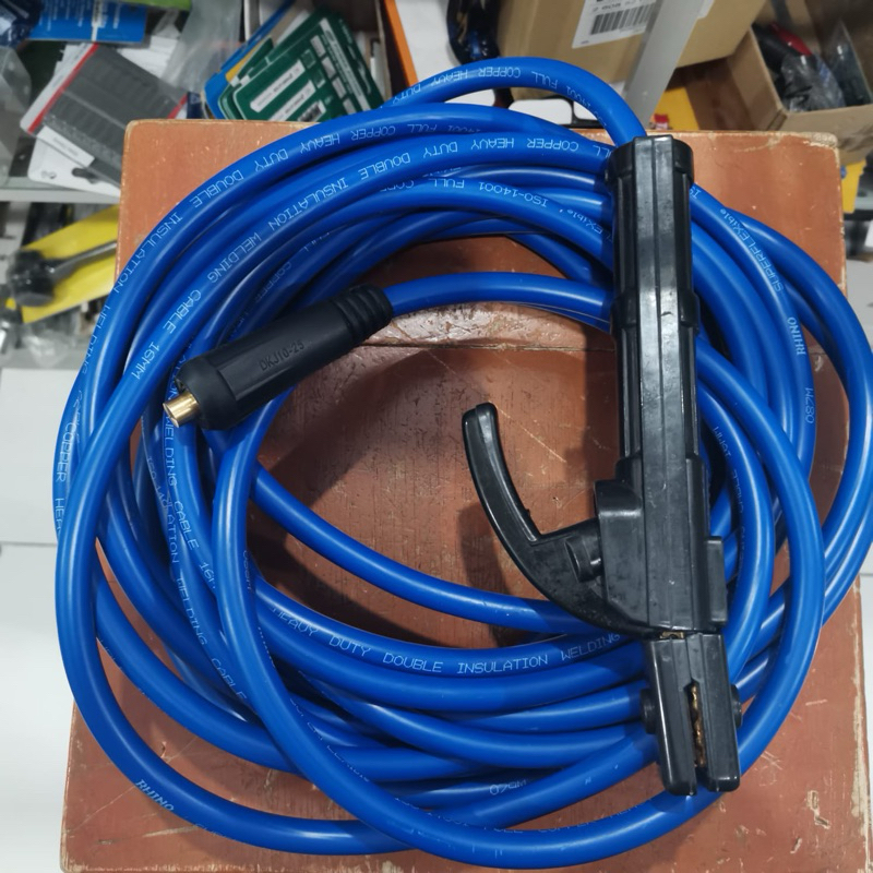 Jual Kabel las set 15 meter 16 mm FULL TEMBAGA kabel las listrik stang ...