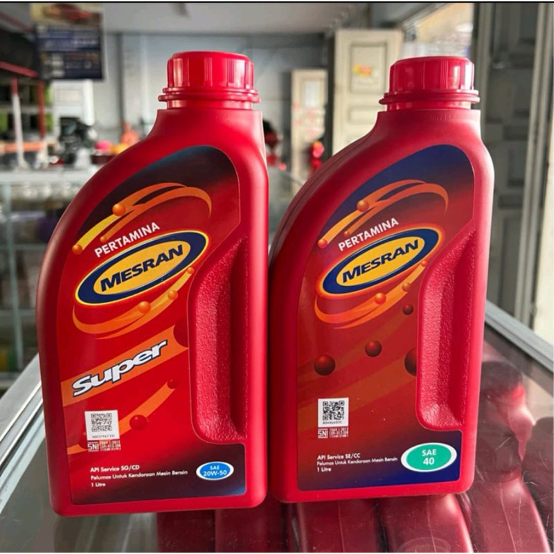 Jual Oli Pertamina Mesran Super 20W-50 / Mesran Biasa 40 1L | Shopee ...