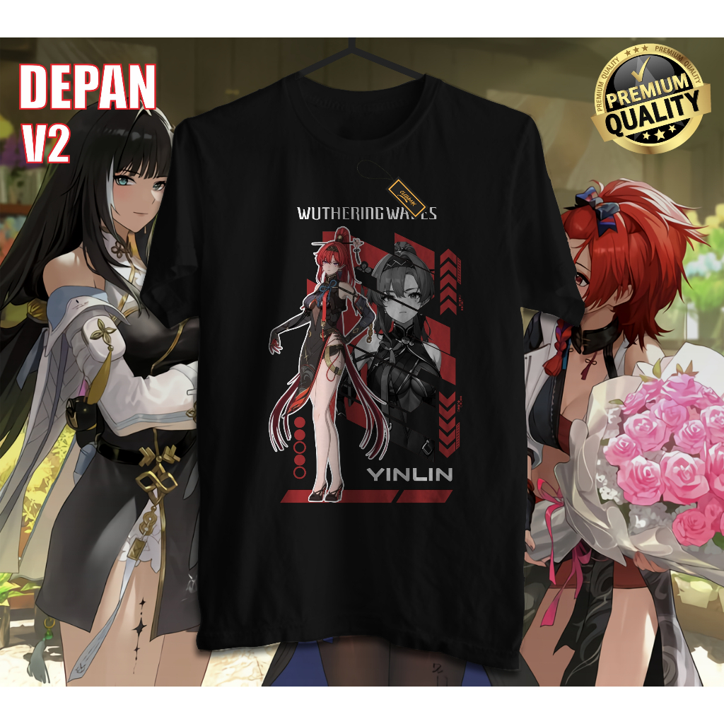 Jual Kaos Tshirt Baju Wuthering Waves Yinlin Game | Aalto | Calcharo ...
