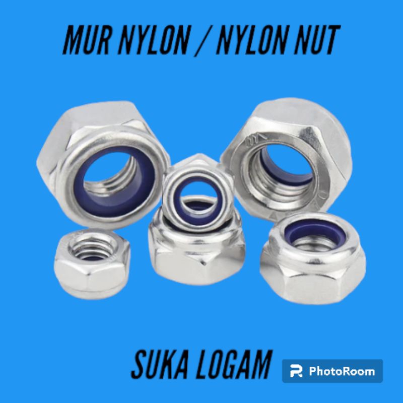 Jual Mur Lock Nut Nylon M8 Stainless Steel 304 A2-70. Pitch 1.25 / Kunci 13 | Shopee Indonesia