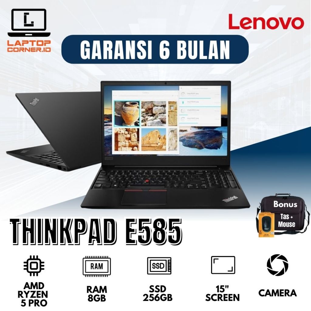 Jual Laptop Lenovo E585 AMD Ryzen 5 Pro RAM 8GB SSD 512GB Bergaransi Termurah | Shopee Indonesia