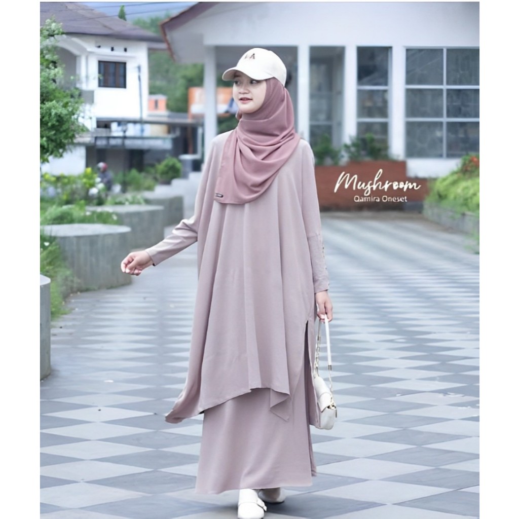 Jual Qamira One Set Muslimah Syar'i Setelan Rok Terbaru Fashion ...