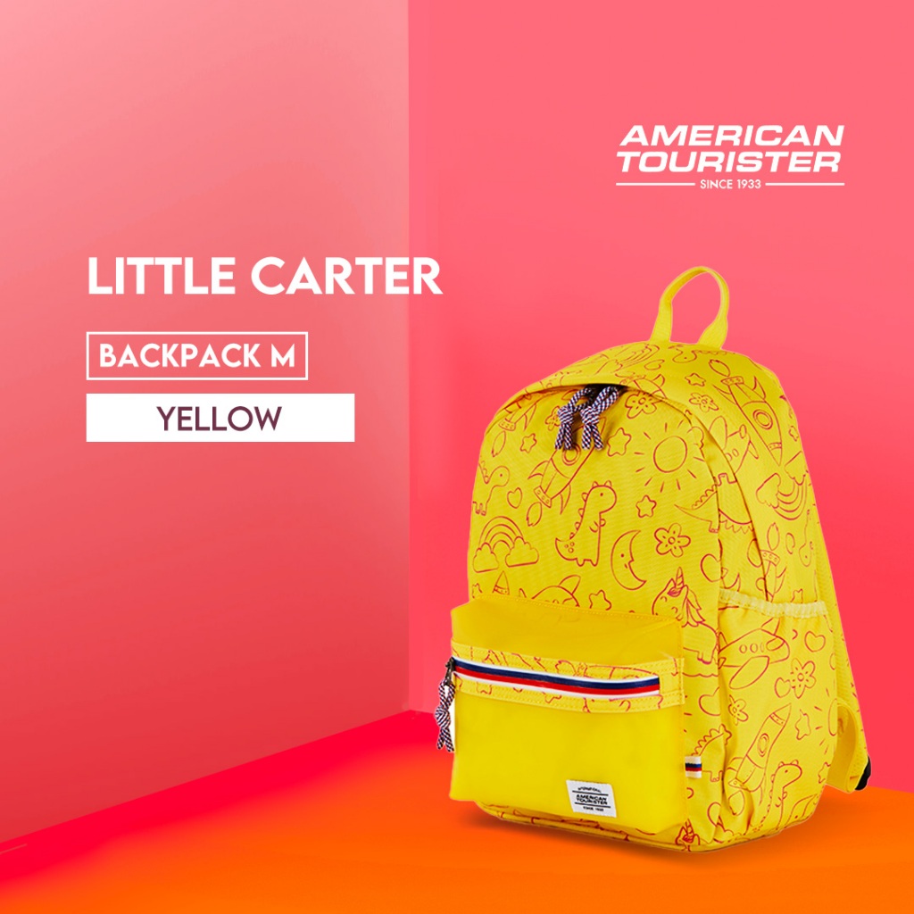 Jual American Tourister Little Carter Backpack M Antimicrobial - Yellow ...