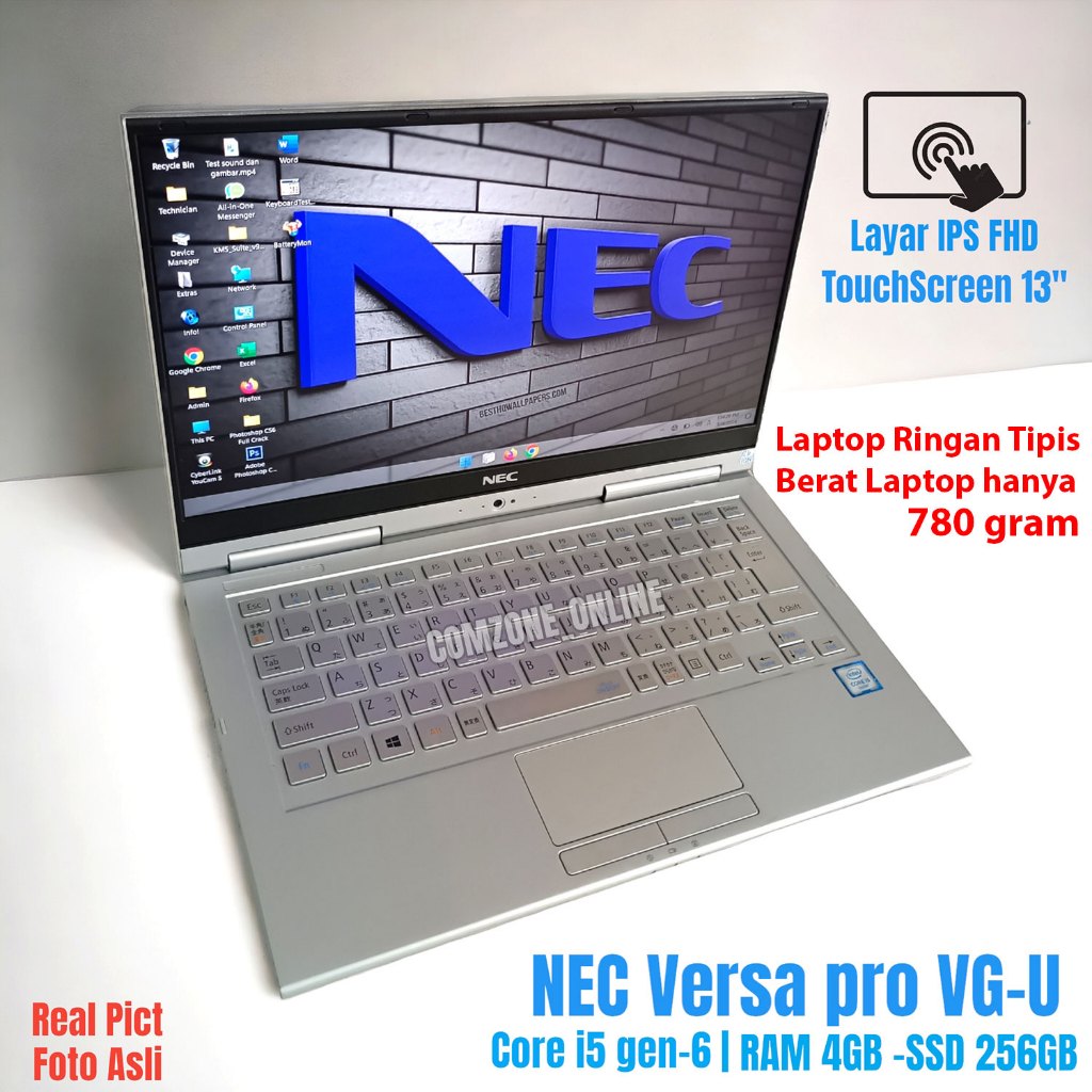 Jual Laptop NEC VersaPro VG-U core i5 gen6 8GB SSD 256GB IPS TouchScreen Ringan Tipis nbn5 ...