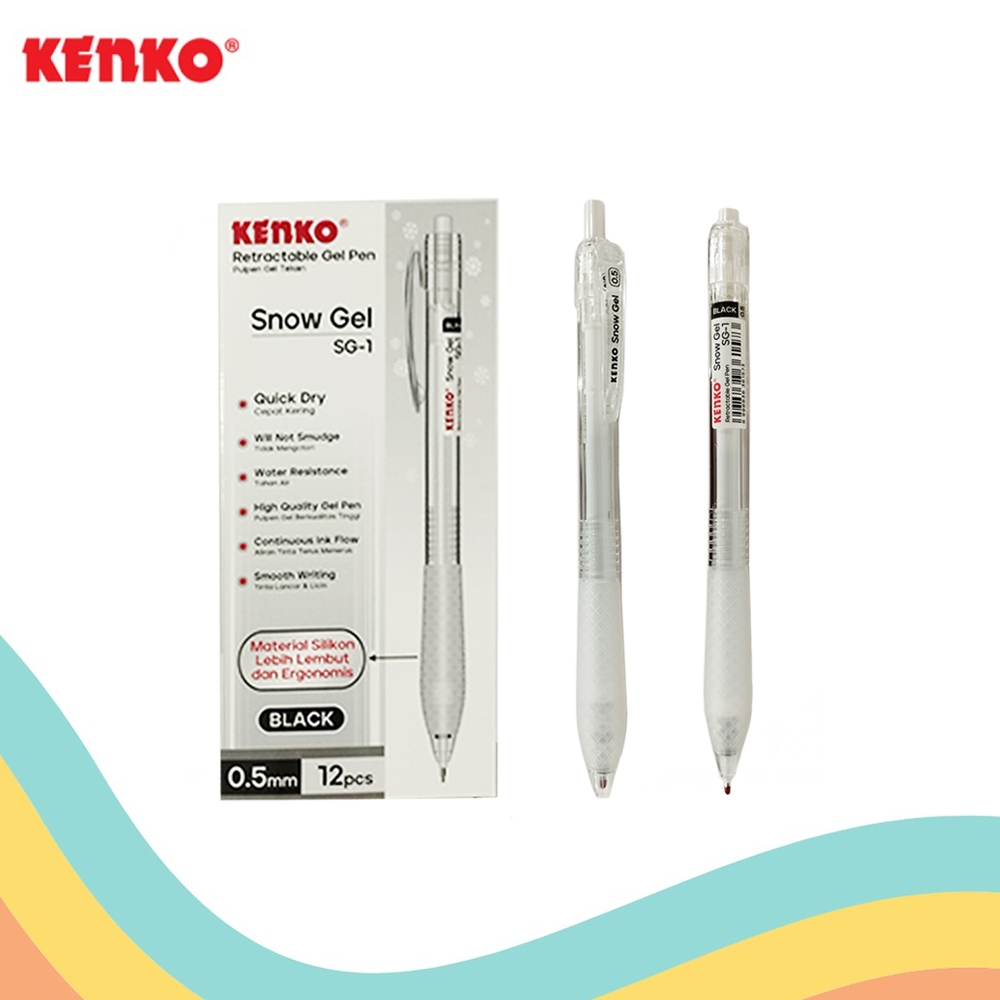Jual GEL PEN KENKO SNOW GEL SG-1 (12 PCS) | Shopee Indonesia
