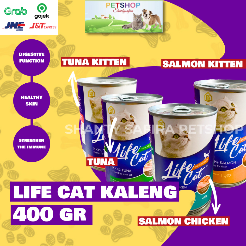 Jual MAKANAN KUCING BASAH LIFECAT LIFECAT KALENG KITTEN / ADULT LIFE ...