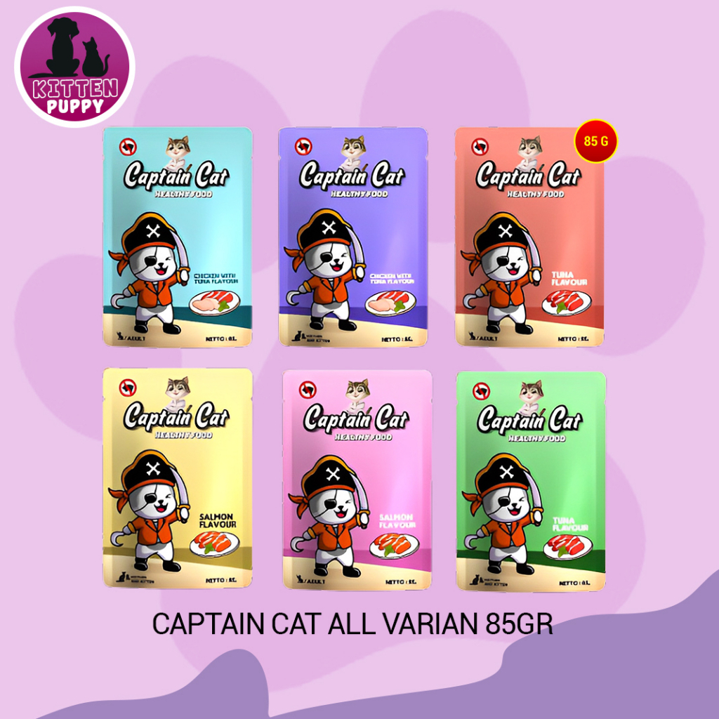 Jual Makanan Basah Kucing Captain Wet Food Pouch 85 Gram | Shopee Indonesia