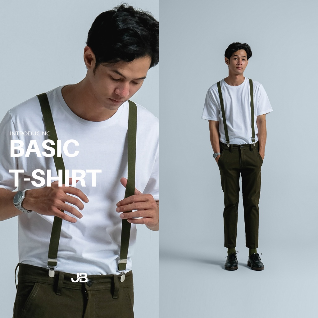 Jual JB - Basic Tee White - Kaos Polos Pria | Shopee Indonesia
