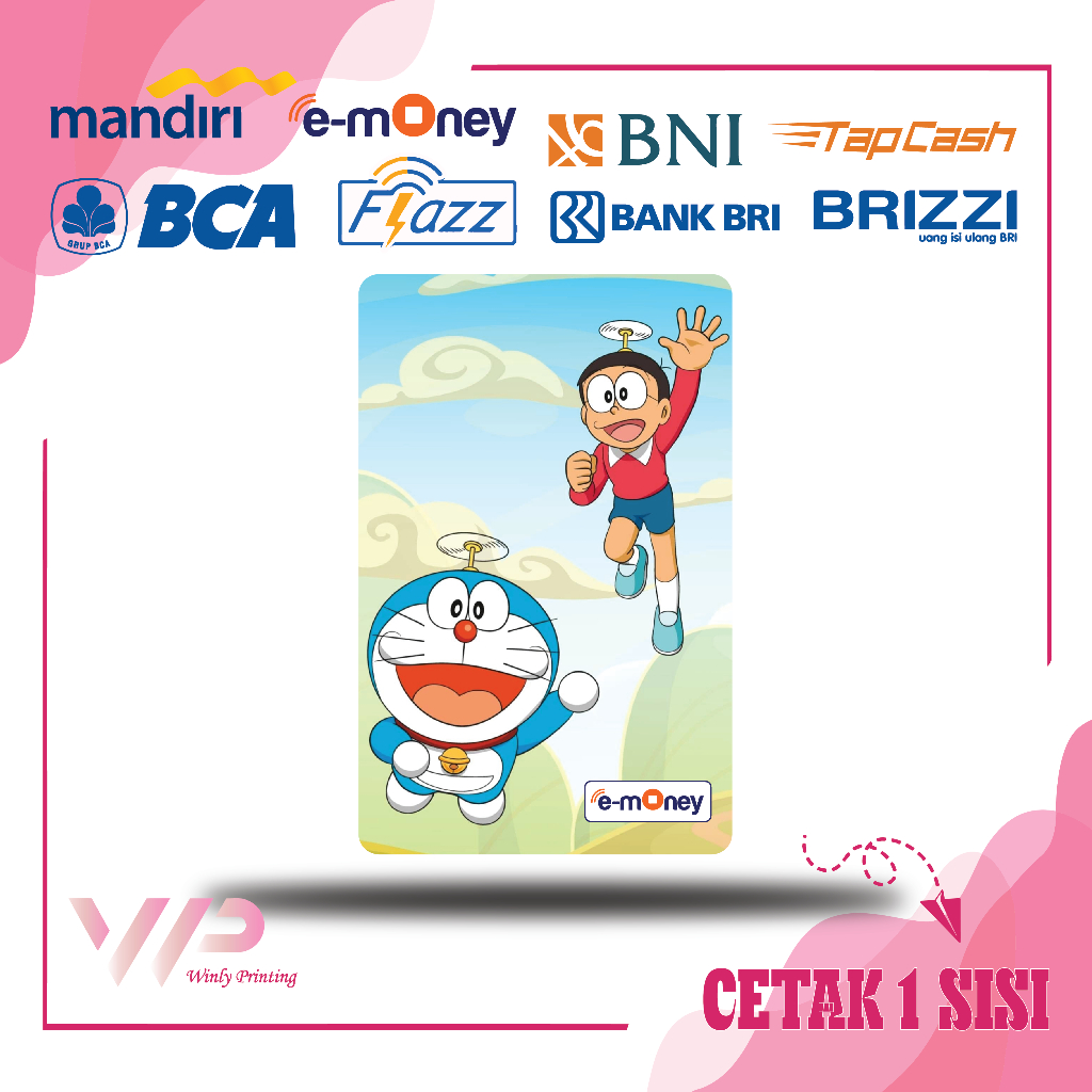 Jual KARTU EMONEY STAND BY ME DORAEMON NOBITA MANDIRI FLAZZ BCA GEN 2 ...