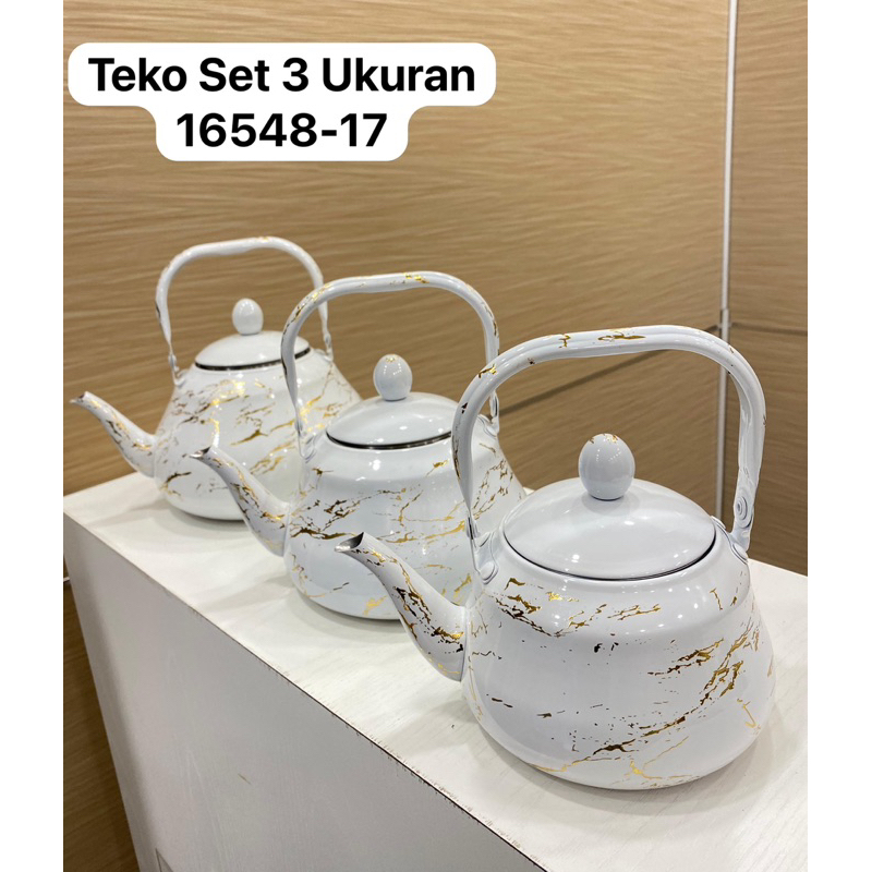Jual Teko Stainless Steel Sultan Mewah / Teko Set Marble / Teko Tea ...