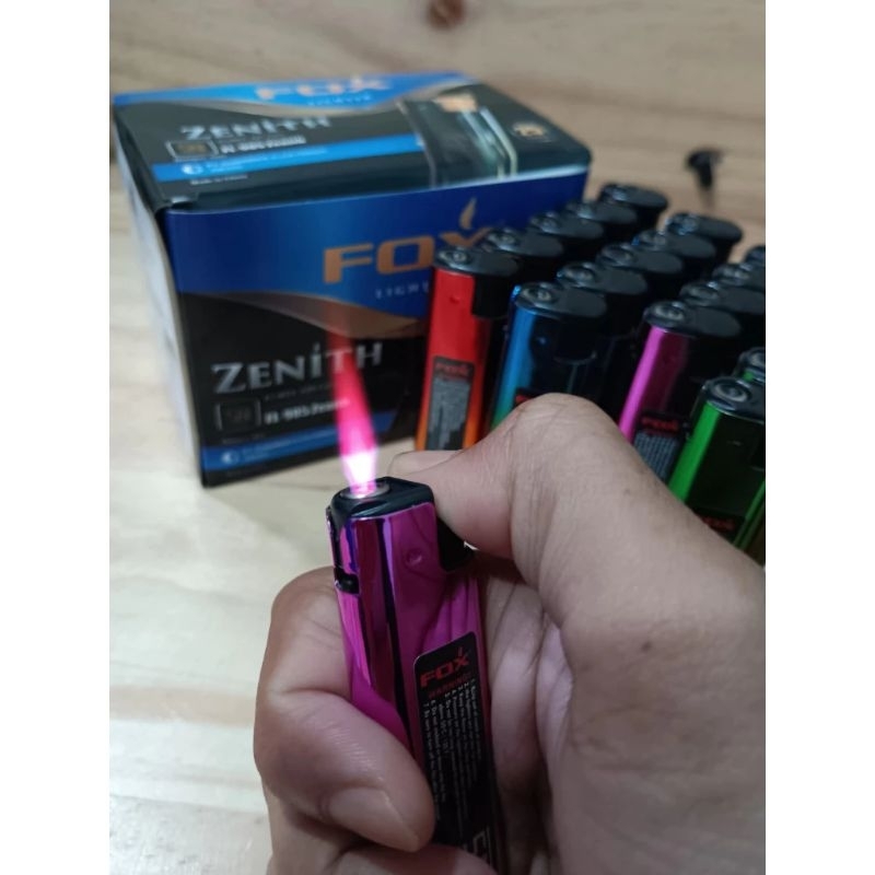 Jual Korek api Bara fox zenit 905 (bisa isi ulang) / korek Gas magnet ...