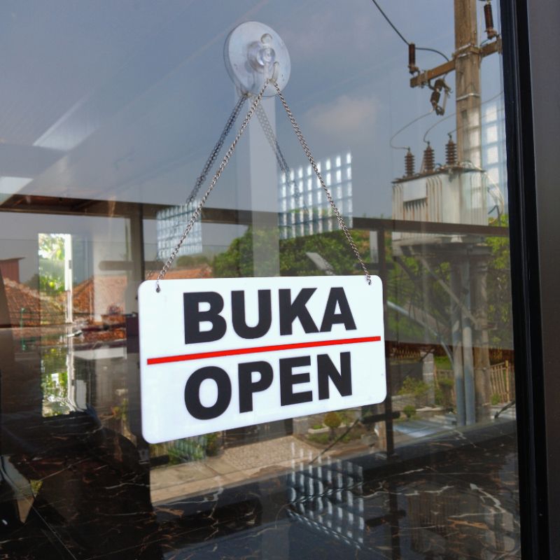 Jual Sign Tanda Open Close Gantung | Sign Buka Tutup Gantung | Shopee ...
